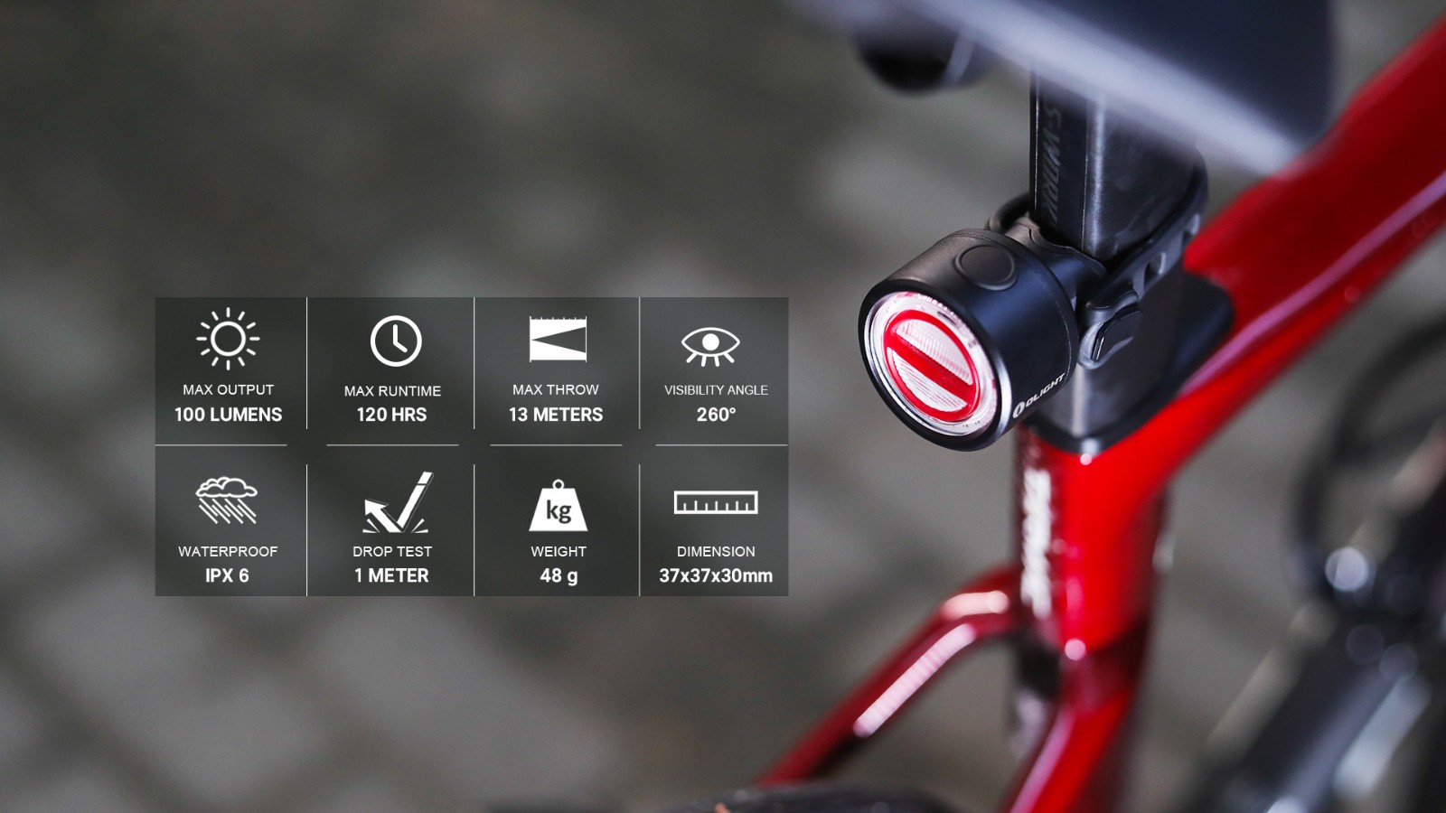 Olight BS 100 Led Road Bike Light - Olight Australia